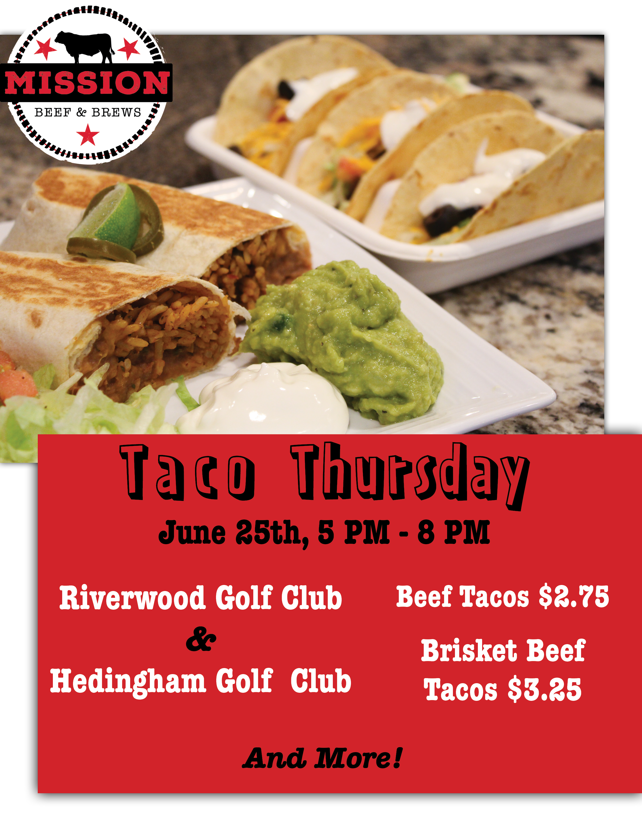 Taco Thursday at Riverwood and Hedingham! - Fred Smith Company Sports Club