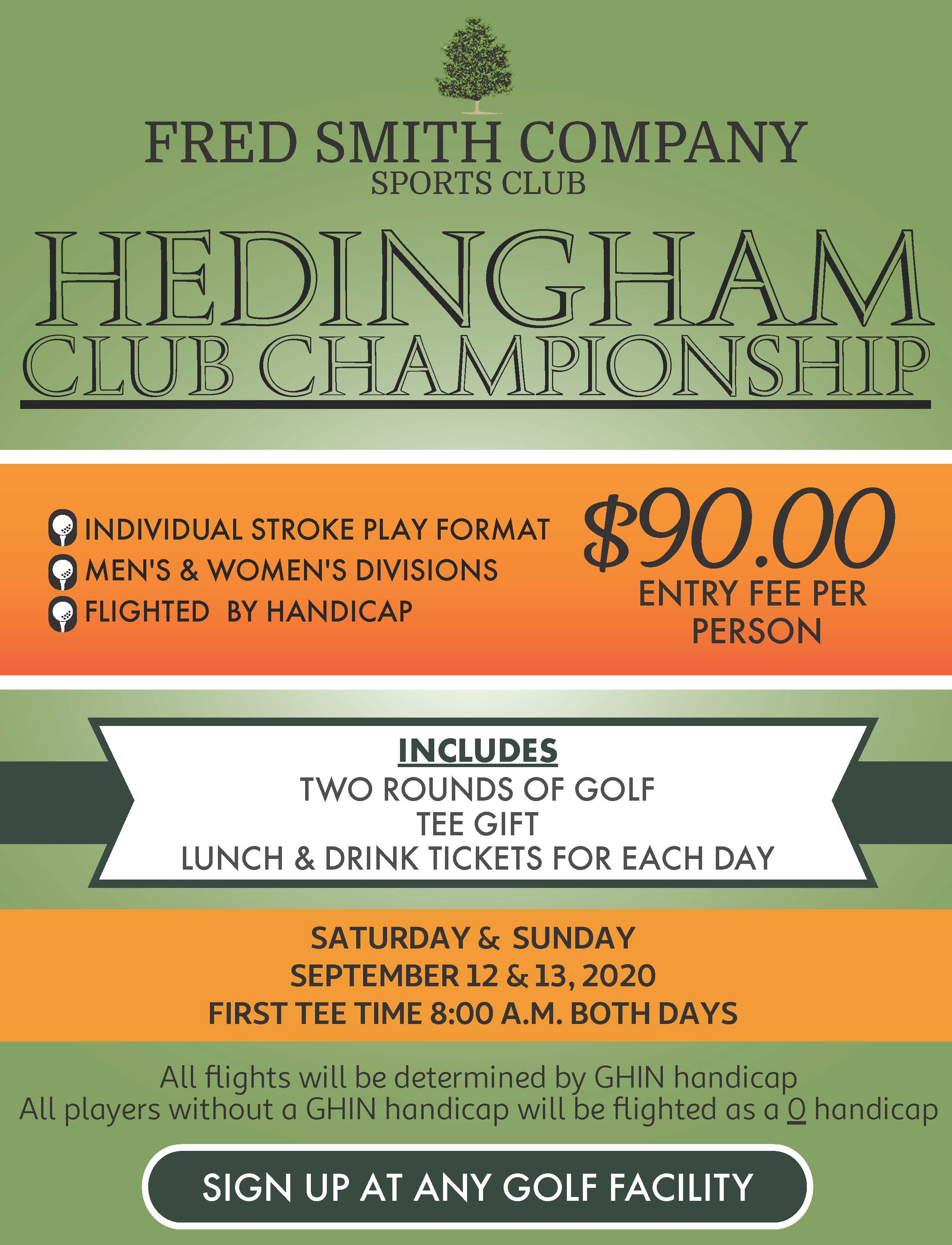 Hedingham Club Championship - Fred Smith Company Sports Club