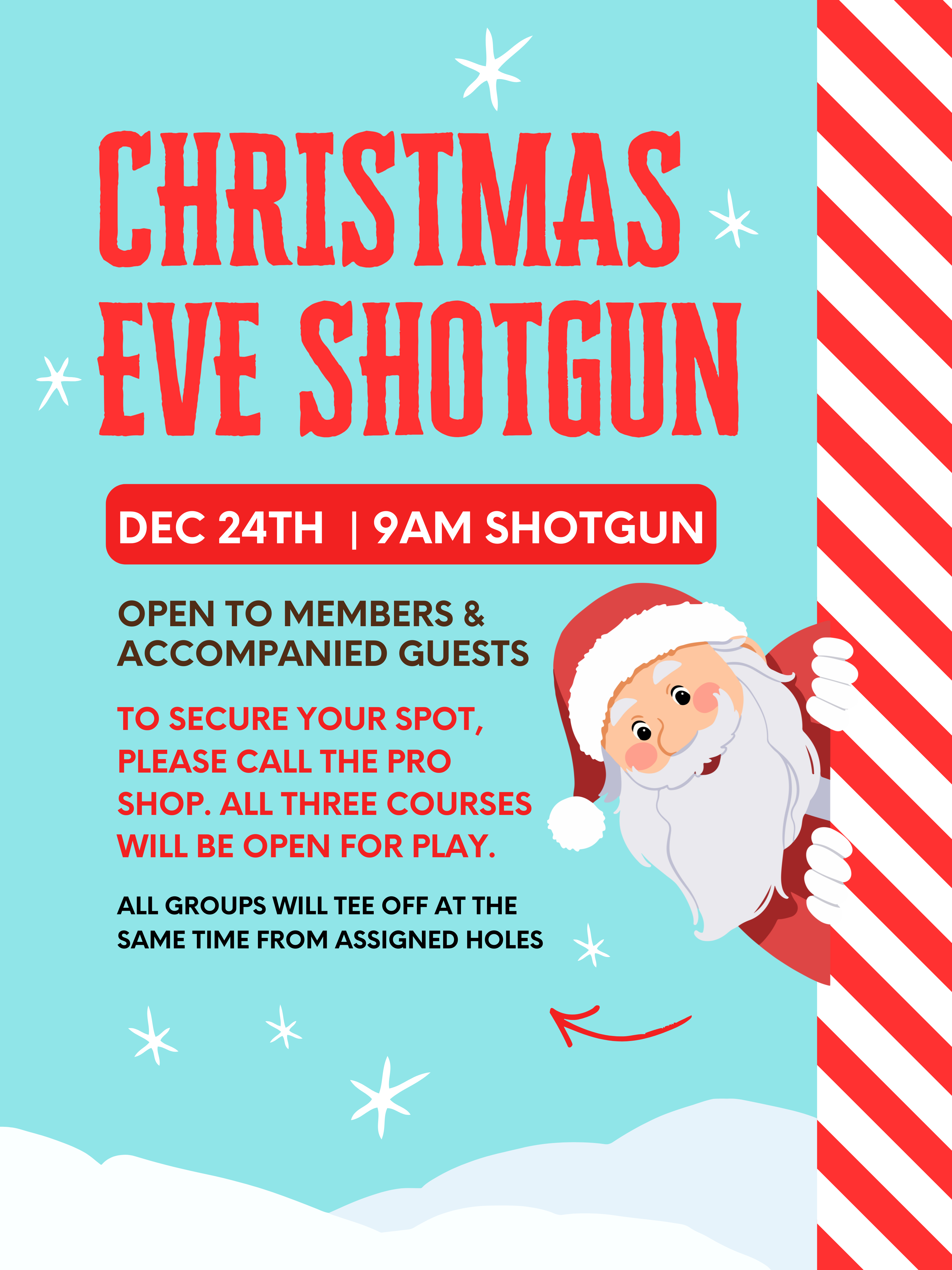 Christmas Eve Shotgun - Fred Smith Company Sports Club